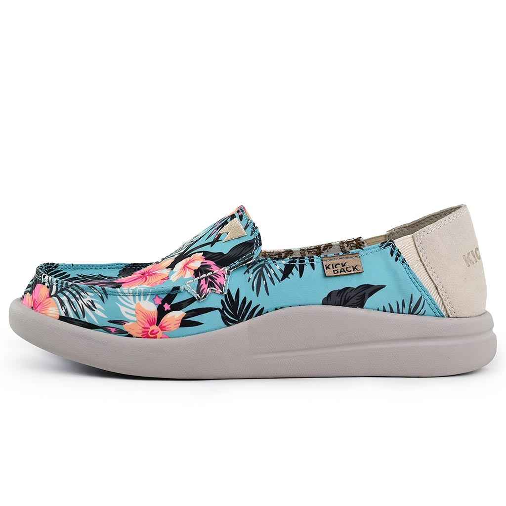 Rizzo Blue Palm Print – KickBack Shoes